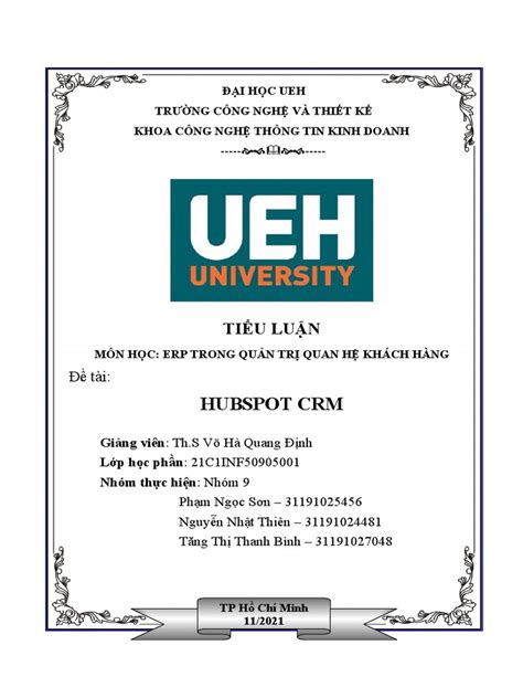 Erp Hubspot Crm Nhóm 9 Pdf