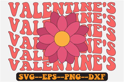 Valentine Quotes Groovy Retro Svg Design Graphic By Fallensvgworld