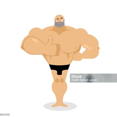 근육 엄지 손가락 표시 좋아서 서명하십시오 행복한 운동 선수 남자에 대한 스톡 벡터 아트 및 기타 이미지 남자 근육질 체격