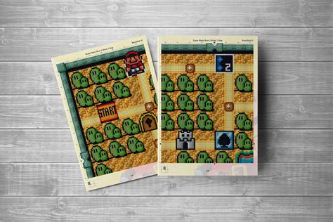 Super Mario Bros 3 World 1 Map Cross Stitch Pattern Pdf Files Instant