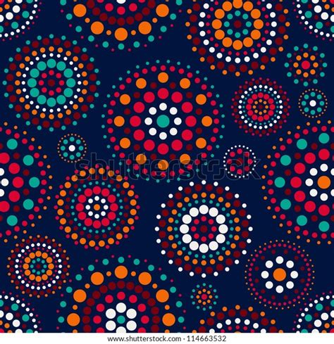 Seamless Pattern Concentric Circles On Dark Stock Vector Royalty Free Shutterstock