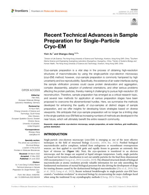 Pdf Recent Technical Advances In Sample Preparation For Single