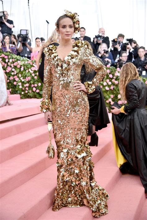 Flipboard Emily Blunt Is Solid Gold In A Michael Kors Collection Dress