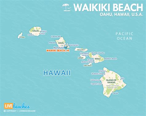 Map Of Waikiki Beach Hawaii Live Beaches
