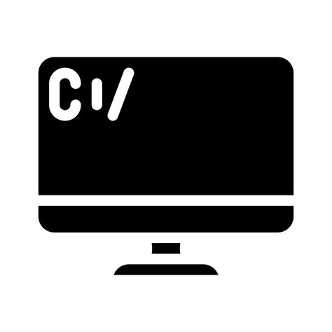 Coding Operating System Glyph Icon Vector Illustration Vector Art At Vecteezy