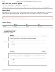 Adbms Quiz 2 4 4 2017 M2 DES Quiz Database Design ISM6218 001F16