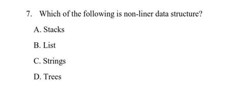 Solved 7 Which Of The Following Is Non Liner Data Solved 7 Which Of The Following Is Non Liner Data