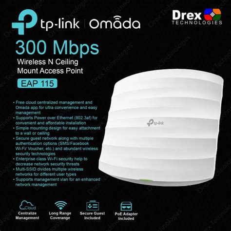 Tp Link Tl Eap Mbps Wireless N Ceiling Mount Access Point Lazada Ph