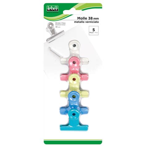 Colored Metal Binder Clips 38mm Lebez
