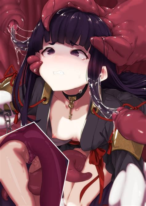 Pixiv 84338225 Shrine Priestess Oral Ejaculation Tentacle Hell 11