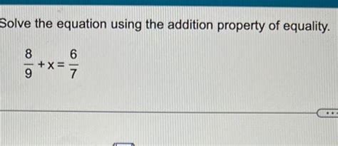 Answered Solve The Equation Using The Addition Property Of Equality 6