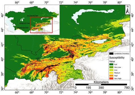 A New Landslide Susceptibility Map For Central Asia The Landslide