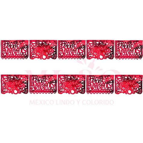 Papel Picado Feliz Navidad 1 Mexico Lindo Y Colorido