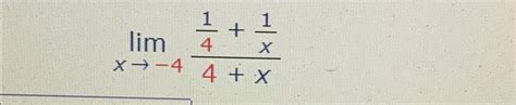 Solved Limx→ 4141x4x
