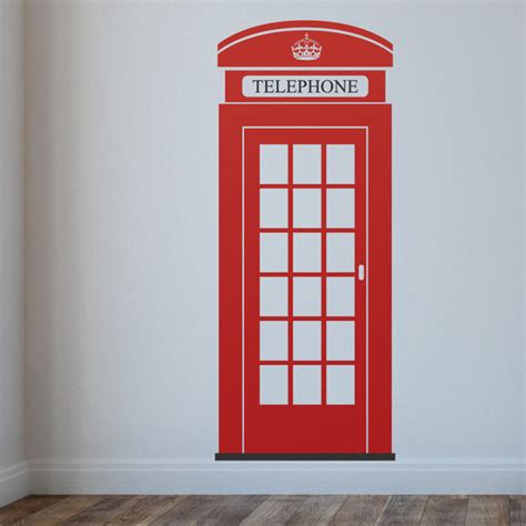 London Telephone Box Wall Sticker Wallboss Wall Stickers Wall Art