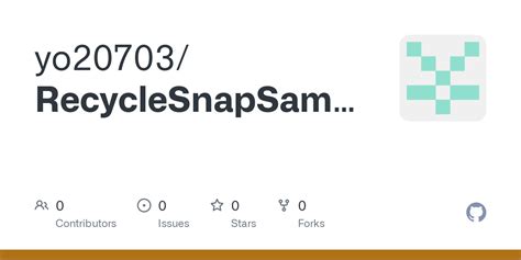 GitHub Yo RecycleSnapSample