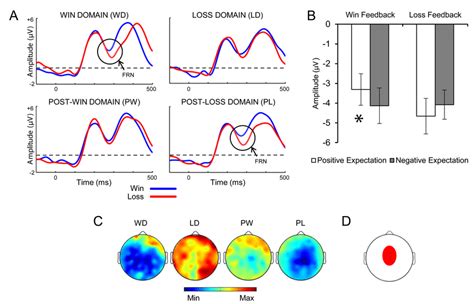 frn data figure 3a averaged erp waveforms for the feedback related