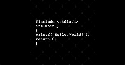 Hello World C Programming Language Coding Programming Sticker