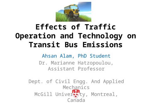 Pptx Effects Of Traffic Operation And Technology On Transit Bus