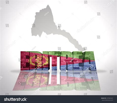 Word Eritrea National Flag Near Map Stock Illustration Shutterstock