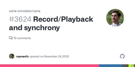 Record Playback And Synchrony Issue Carla Simulator Carla
