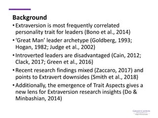 Proposal Dissertation Defense Extroversion Introversion And C Level Leadership Coni Judge Final