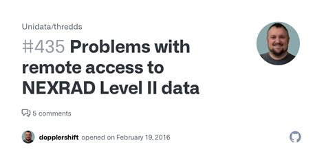 Problems With Remote Access To Nexrad Level Ii Data · Issue 435 · Unidatathredds · Github