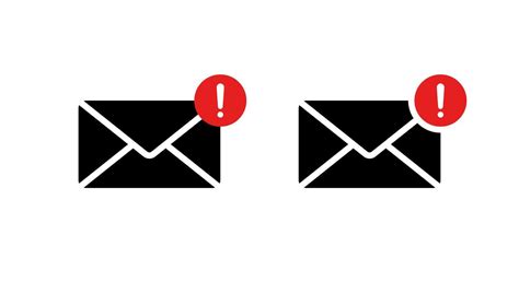 Error Message Icon Isolated On White Background Email With Exclamation Mark Symbol Warning