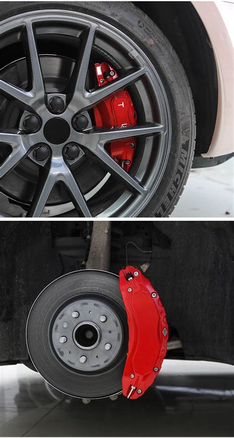 适用特斯拉ModelY卡钳罩Model3刹车卡钳罩轮毂改色毛豆丫配件改装 阿里巴巴