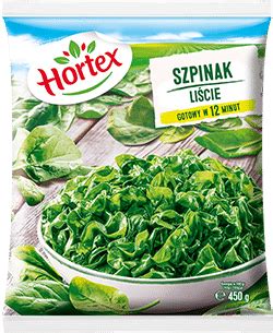 Szpinak mrożony liście Warzywa mrożone Hortex