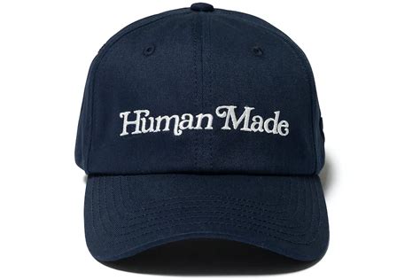 Human Made X Girls Dont Cry Gdc White Day 6 Panel Cap Navy Ss23 Us