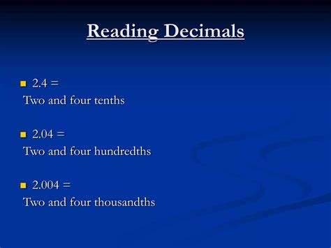 Comparing And Ordering Decimals Ppt