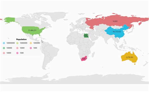 legend in uwp map control syncfusion
