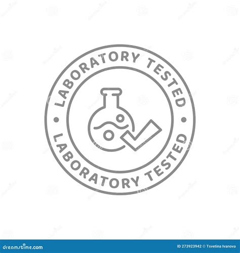 Lab Tested Vector With Flask And Checkmark Stock Vector Illustration