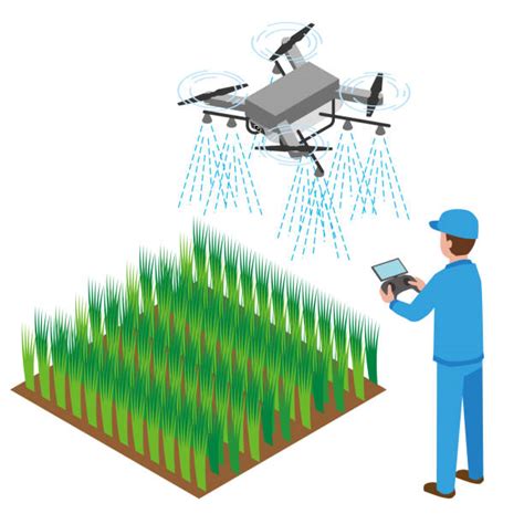 80 Crop Spraying Drone Stock Illustrations Royalty Free Vector
