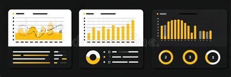 Dashboard Concept Infographic Showcasing Three Key Data Blocks Bar And