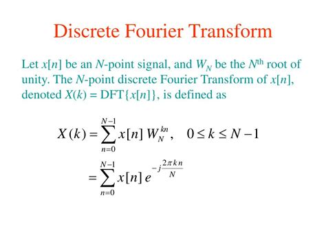 Ppt Discrete Fourier Transform Powerpoint Presentation Free Download Id3027159