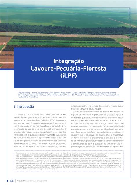 PDF Integração Lavoura Pecuária Floresta iLPF