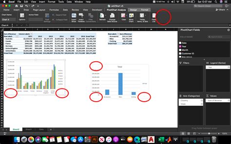Cant Find The Pivot Chart Field Button Macs Excel Rexcel