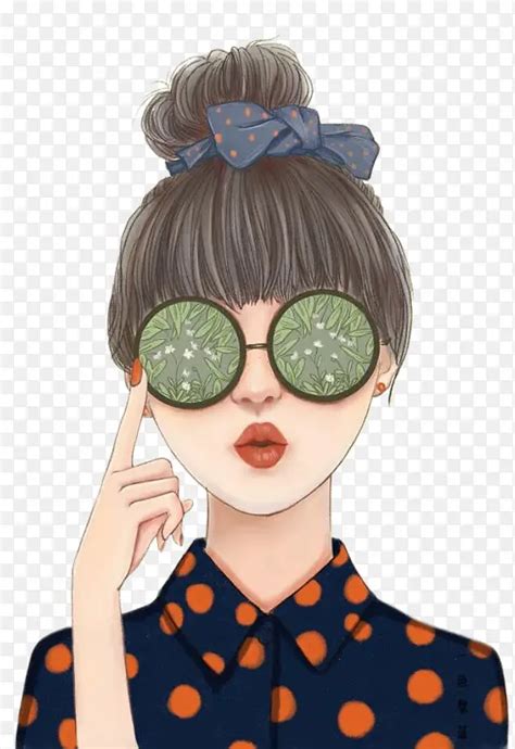 卡通女生手绘插画png图片素材下载图片编号ylggzpbl 免抠素材网