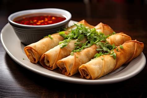 Premium Ai Image Famous Filipino Appetizer Usually Filled With Cheese