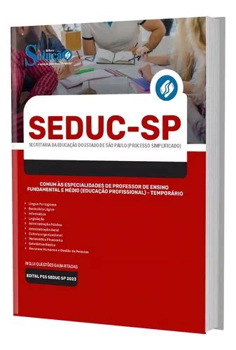 Apostila Seduc Sp 2023 Comum Professor Fundamental E Médio Mercadolivre