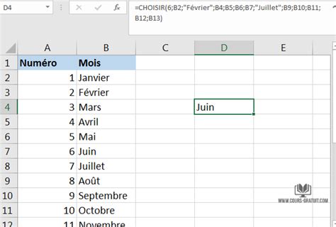 Tutoriel Excel La Fonction Choisir Avec Des Exemples Riset