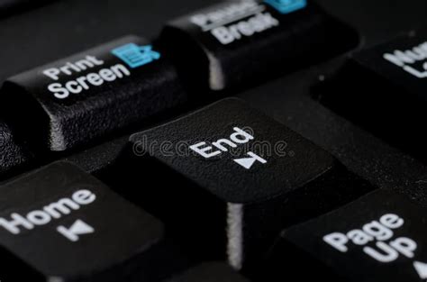 End Key Stock Image Image Of Keys Close Page Computer