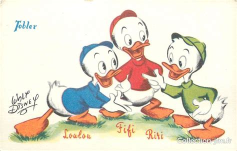 Cpa Disney Riri Fifi Loulou Illustrateur Disney Ref 186172 Collection Jfmfr