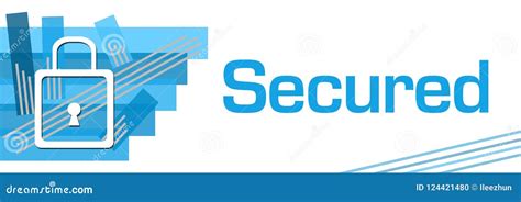 Secured Blue Stroked Stripes Stock Illustration Illustration Of Online Safety 124421480