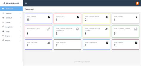 Courier Management System Using Php And Mysql Courier Management Project