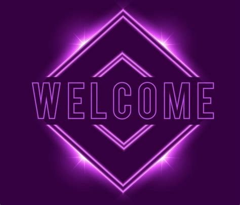 Purple Glowing Neon Signs Three Arrows Vector Illustration 20125581