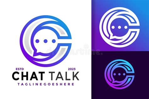 Vector Letter C Chat Talk Bubble Text Business Creative Modern Logo
