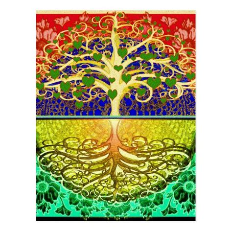 Tree Of Life Heart Postcard Zazzle Com